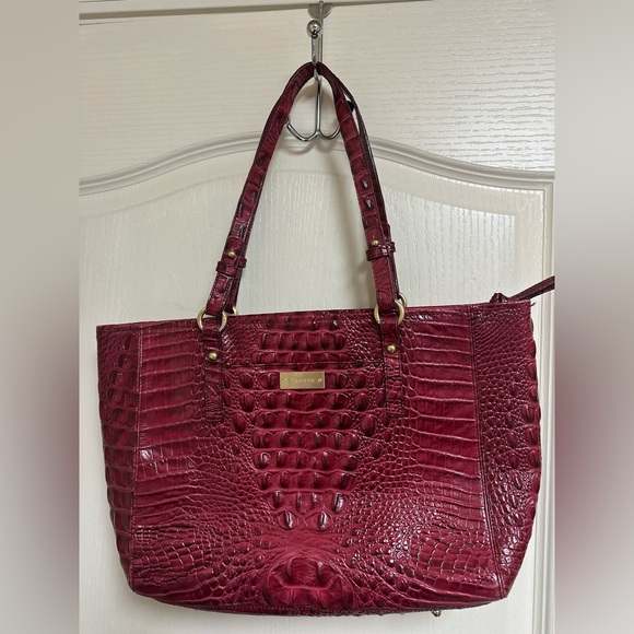 Brahmin | Bags | Brahmin Red Leather Tote Bag Purse | Poshmark